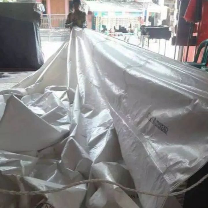 Terlaris !!!, Terpal Putih Uk.6M x 7 M, Buat Jemur Gabah, Jagung, Tenda ...