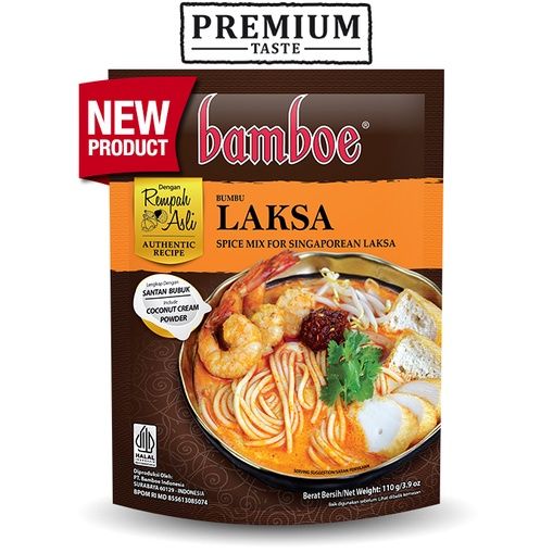 BAMBOE Premium / Authentic Recipe Bumbu Laksa Spice Mix for Singaporean ...