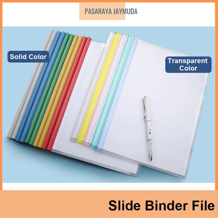 A4 Sliding File / Slide Binder File Folder Morandi Color Transparent ...