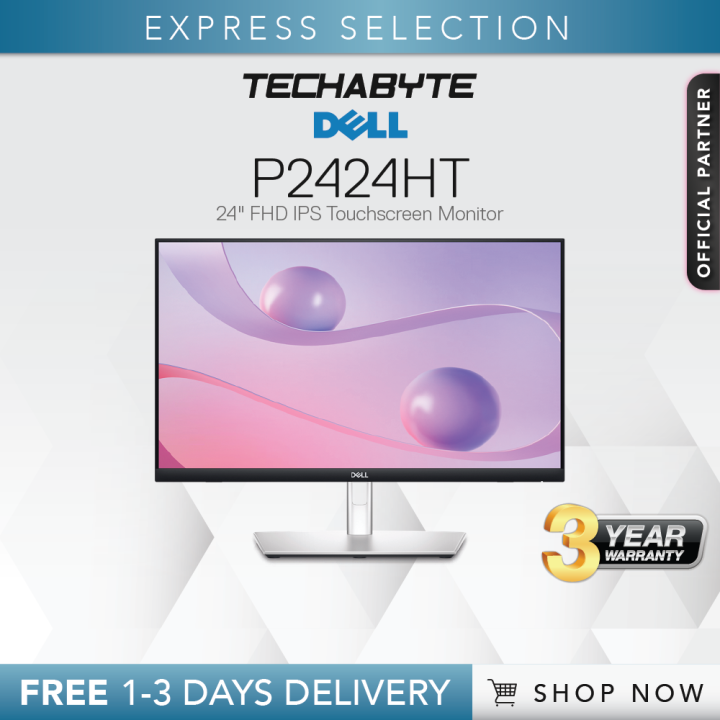[FREE SAME DAY] Dell P2424HT | 24" FHD | IPS | USB-C | Touch Screen ...