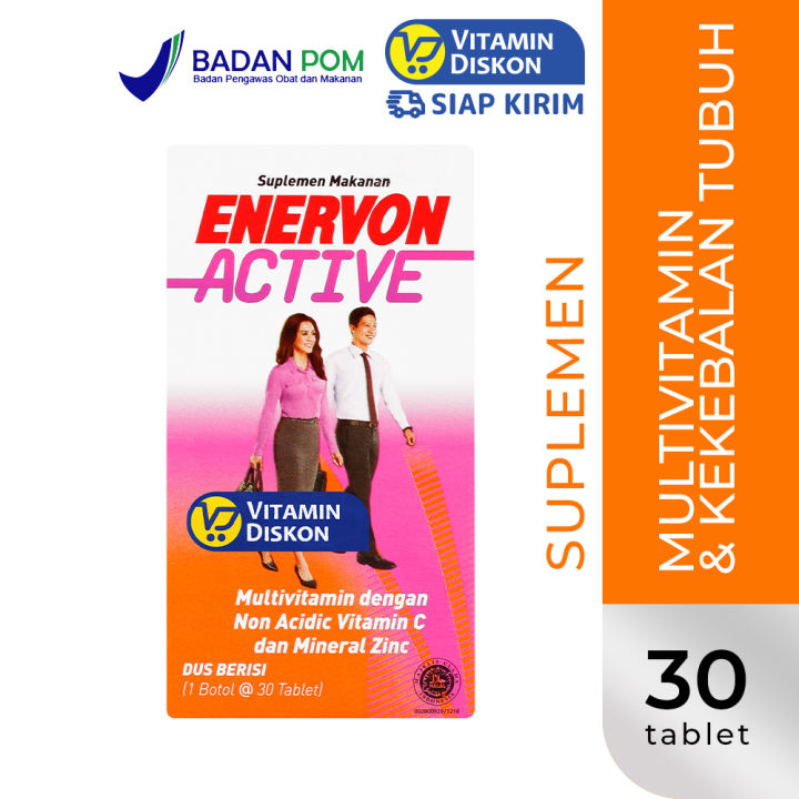 Enervon Active Suplemen Multivitamin Dan Kekebalan Tubuh - 30 Tabs ...