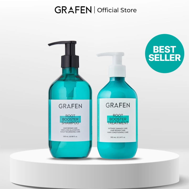 Grafen Treatment & Shampoo Bundle: Root Booster Treatment 300ml, Root ...