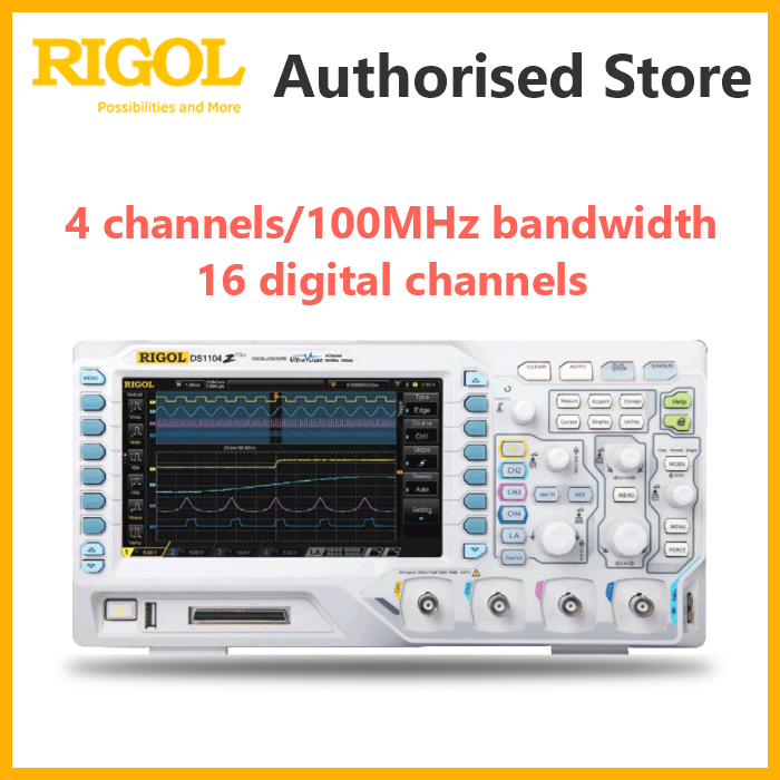 RIGOL DS1104Z Plus 100 MHz scope with 4 Channels and 16 Channels | Lazada