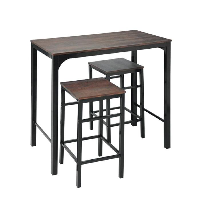 SSF BARBORD BAR TABLE & 2 STOOLS (BROWN) | Lazada