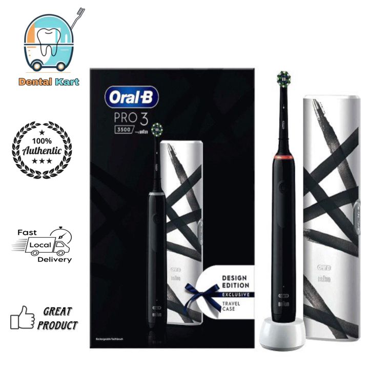 Oral-B Pro 3 Electric Toothbrush with Smart Pressure Sensor, 1 Cross ...