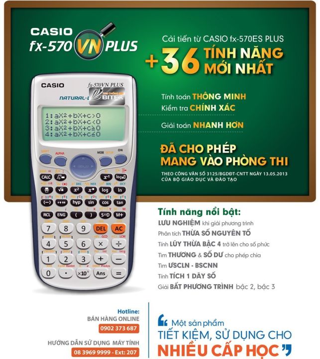 Casio fx-570VN PLUS NEW Máy Tính Casio FX-570VN PLUS NEW (Phiên Bản Mới ...