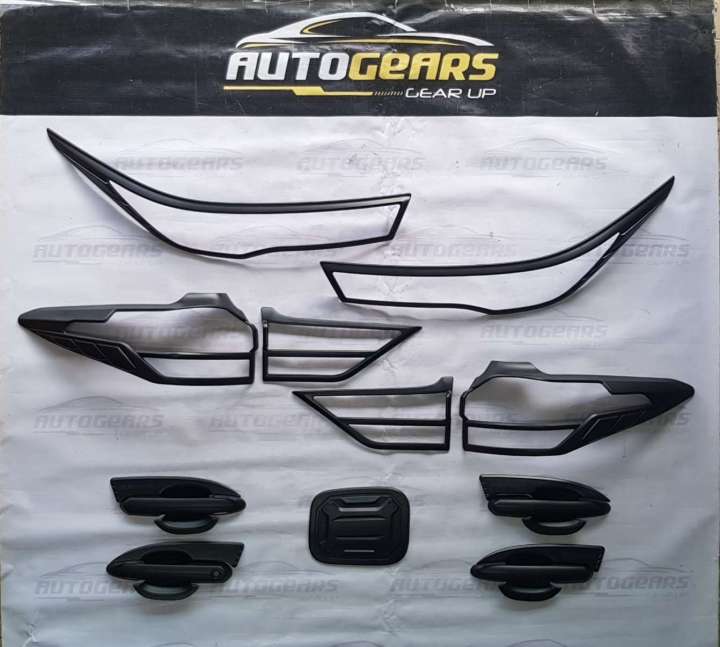 Toyota Zenix (2023 - 2024) Matte Black Garnish Set with Zenix Logo ...