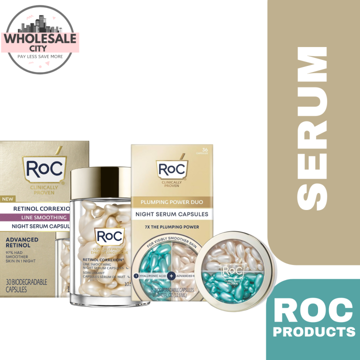 RoC Retinol Correxion Night Serum & Retinol + Hyaluronic Acid Plumping ... RoC Retinol Correxion Night Serum & Retinol + Hyaluronic Acid Plumping ...