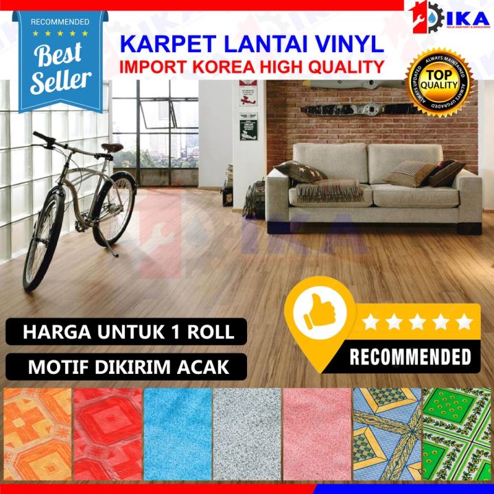 Good Quality! Karpet Lantai Plastik 16 METER Meteran Vinyl Untuk Alas ...