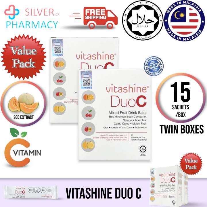 Vitashine Duo C Antioxidant Fruit Powder Drink [5g/Sachet] Vitamin C ...