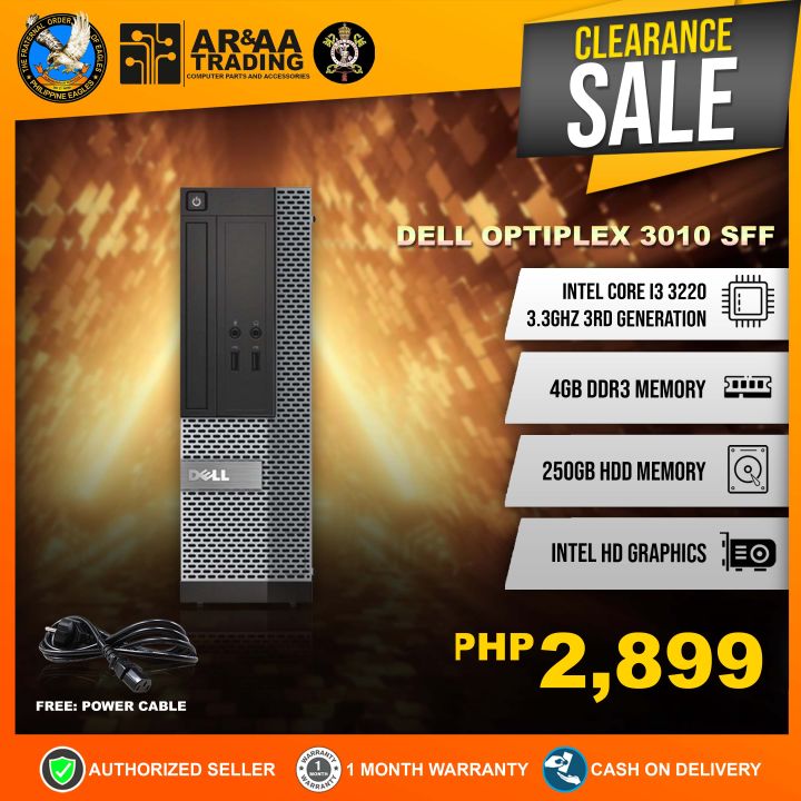 Computer Desktop DELL 3010 SFF Intel Core i3 3220 3.20Ghz 4gb 250gb (3rd generation) | Lazada PH