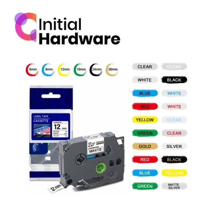 【Ready Stock】6mm 9mm 12mm Compatible Brother Label Tape brother printer ...