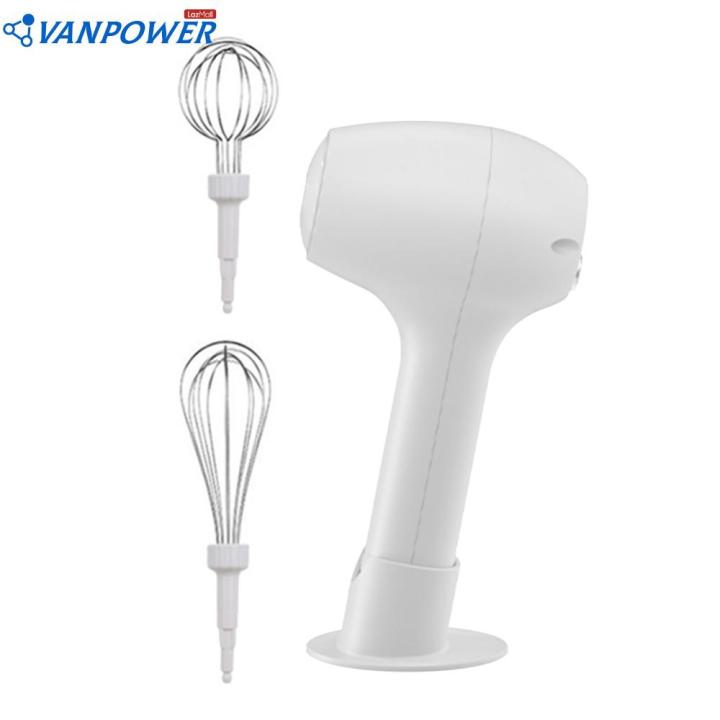 Electric Handheld Egg Beater One-Button Start Small Hand Mixer with 2 ...