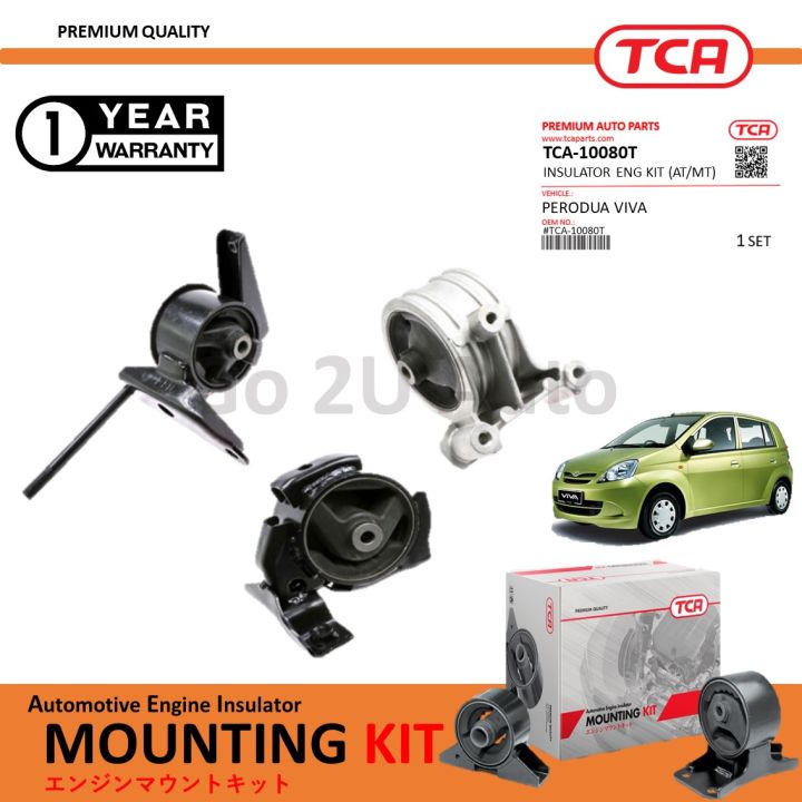 TCA BRAND ENGINE MOUNTING 1 SET 3PCS - TCA-10080T PERODUA VIVA 660 ...