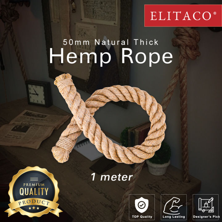 【ELITACO】50mm Cat Tali Guni Rope Jute Rami Craft Hang Swing Kucing ...