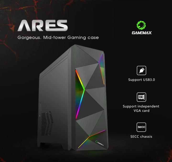 GameMax Ares 6830 MATX Gaming PC Case With RGB Lightning | Lazada Indonesia