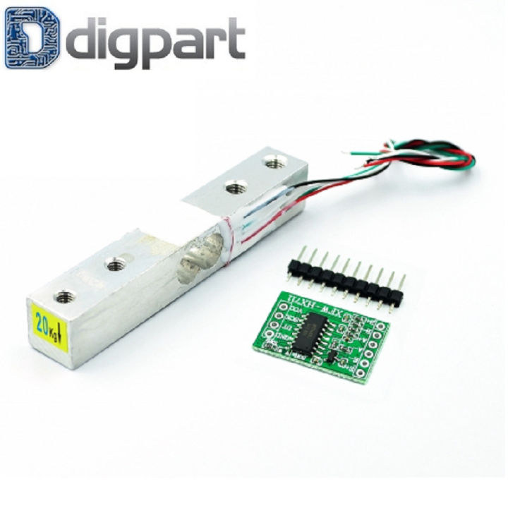 Load Cell Strain Gauge Weigh Scale 10Kg Sensor Berat Timbangan Arduino ...