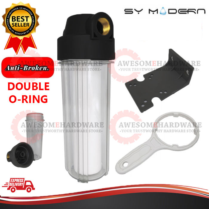 (ANTI BREAK) SY BRAND 10" DOUBLE O RING OUTDOOR CTO WATER FILTER ...