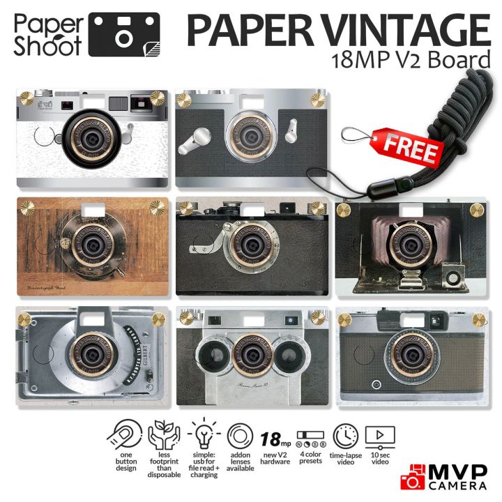 [AUTHORIZED STORE] PAPERSHOOT V2 18MP Paper Shoot Digital VINTAGE Series PSVII 18M MVP CAMERA ...