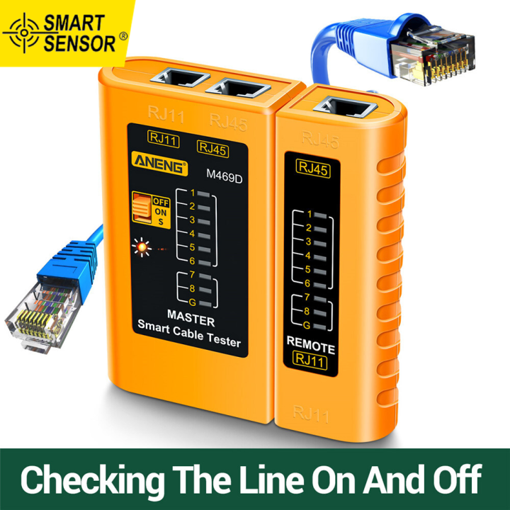 SMART SENSOR M469D Network Cable Tester Pairing Instrument for RJ11 ...