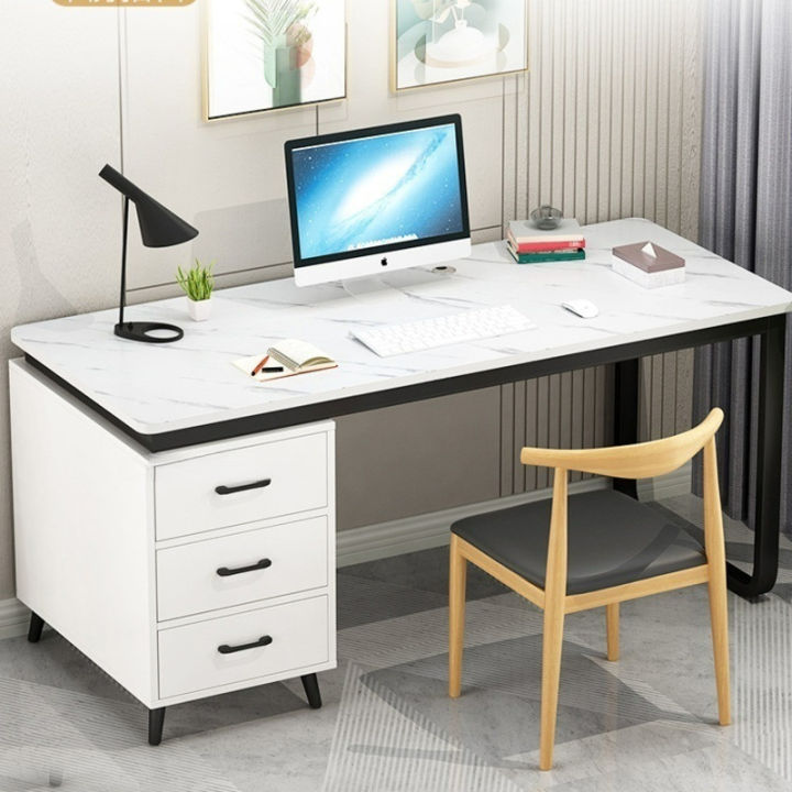 Light Luxury Computer Desk Bedroom Study Table With Storage Cabinet ...