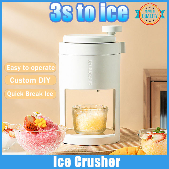 【3s to ice】Portable Mini Manual Ice Crusher Ice Shaver Machine Snow ...
