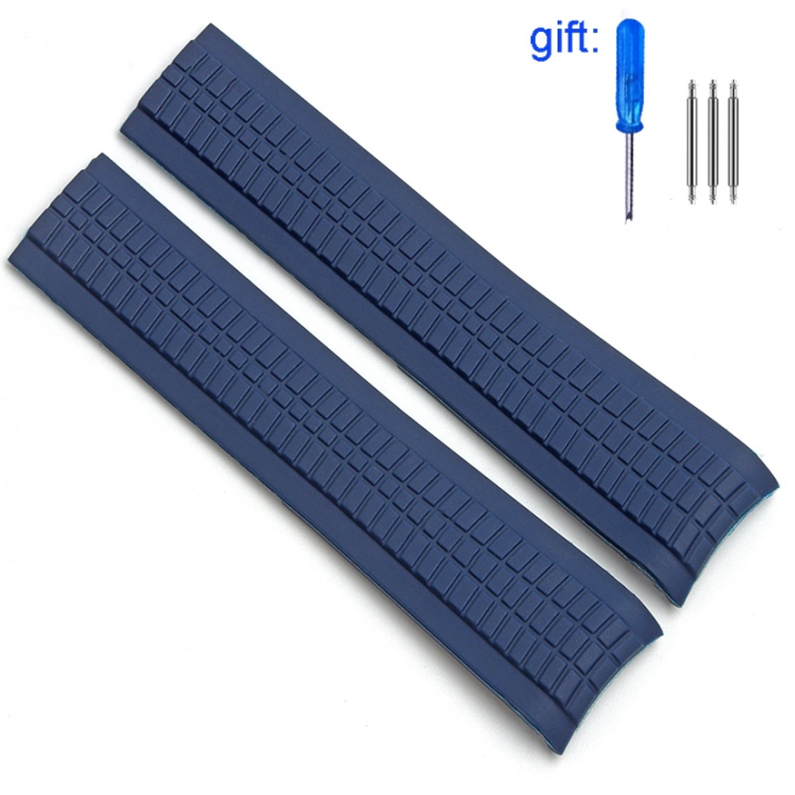 21mm Curved Rubber Watch Strap Suitable for Patek Philippe 5164A 5167A ...