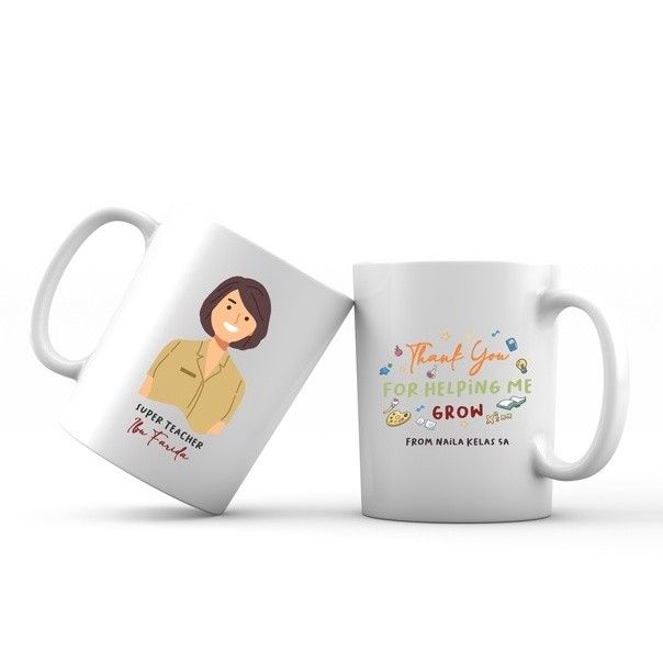 Cetak Mug Import Desain Hari Guru Teacher Custom Nama Unik Untuk Hadiah ...