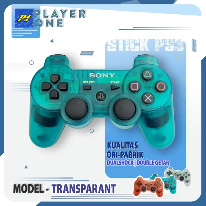 Stick PS3 Sony Stik PlayStation 3 Transparant Hijau Dualshock Wireless ...