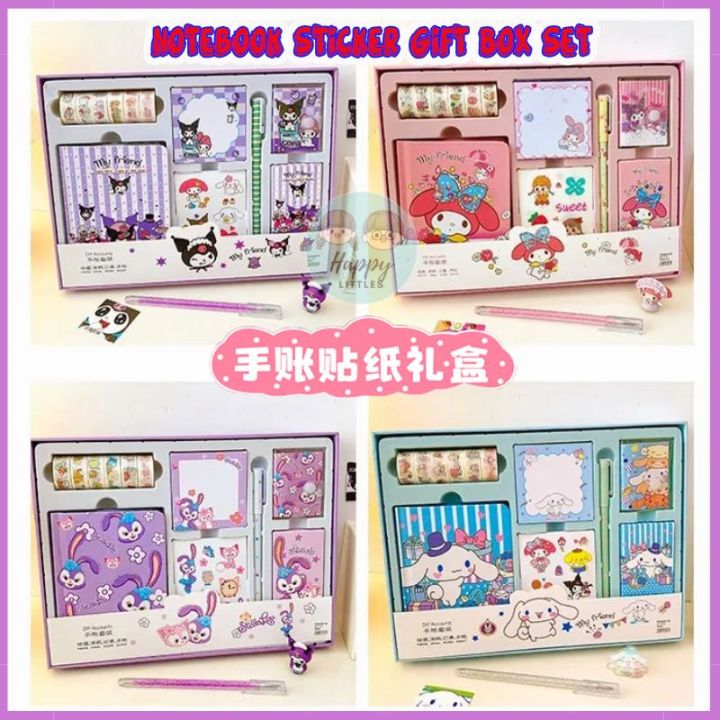 Happy Littles Kawaii Stationery Set Sanrio Kuromi Melody Cinnamaroll ...