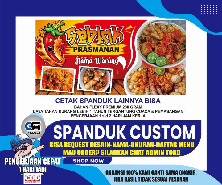Spanduk / Banner Seblak Prasmanan Bisa ganti nama & menu Free Desain ...