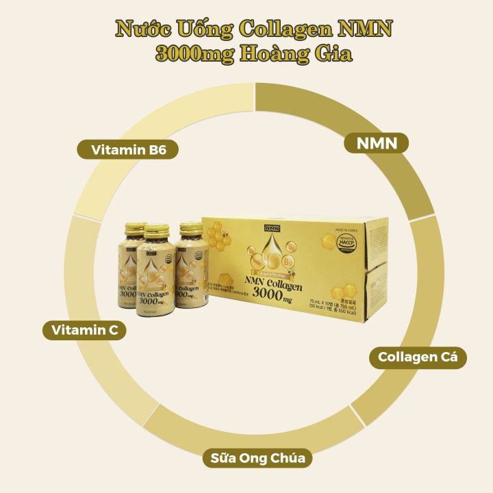 Nước Uống NMN Collagen 3000mg Hoàng Gia Hàn Quốc Hộp 10 Chai | Lazada.vn