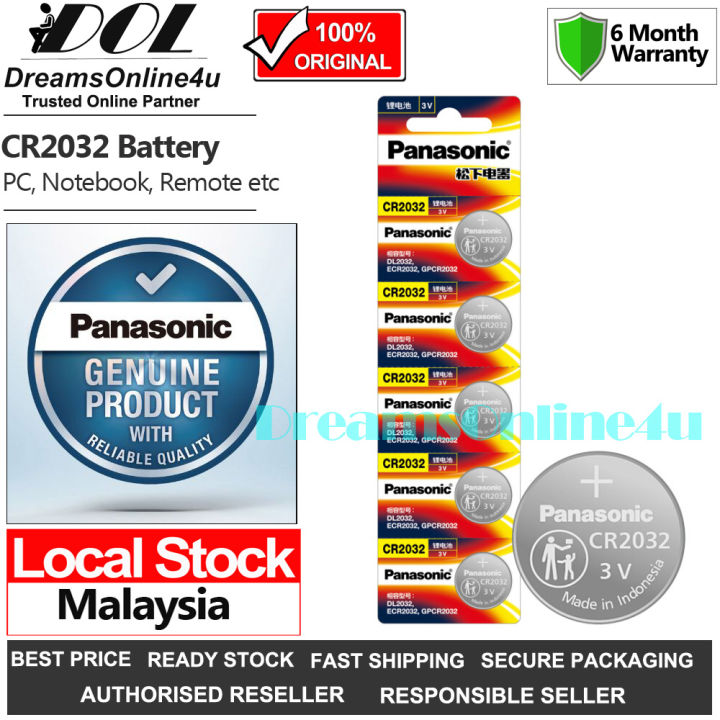Panasonic CR2032 3V Lithium Battery for Notebook PC Computer CMOS ...