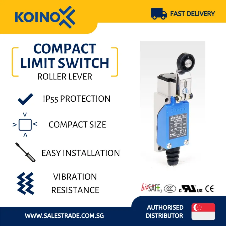 Koino Compact Limit Switch Roller Lever Snap Action Switch, Fast ...