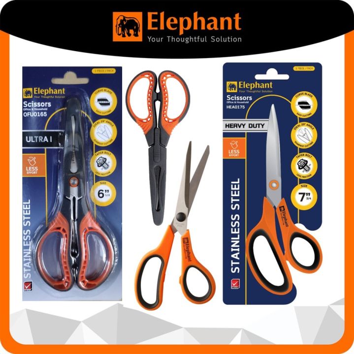 ELEPHANT SCISSORS 6.5 inch Stainless Steel with Cap OFU 0165 Ultra ...