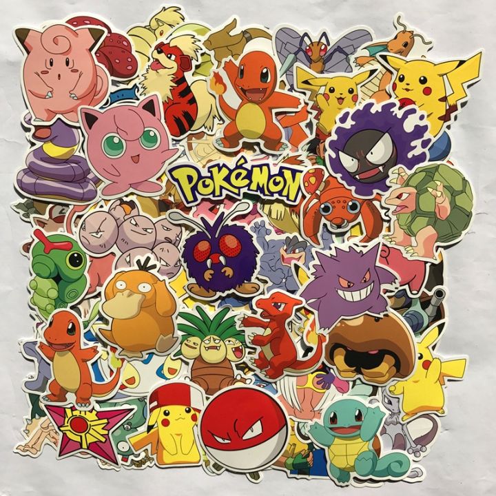 #สติ๊กเกอร์รวม โปเกม่อน Pokemon 80 ชิ้นแบบไม่ซ้ำ (พร้อมส่งจากไทย ...