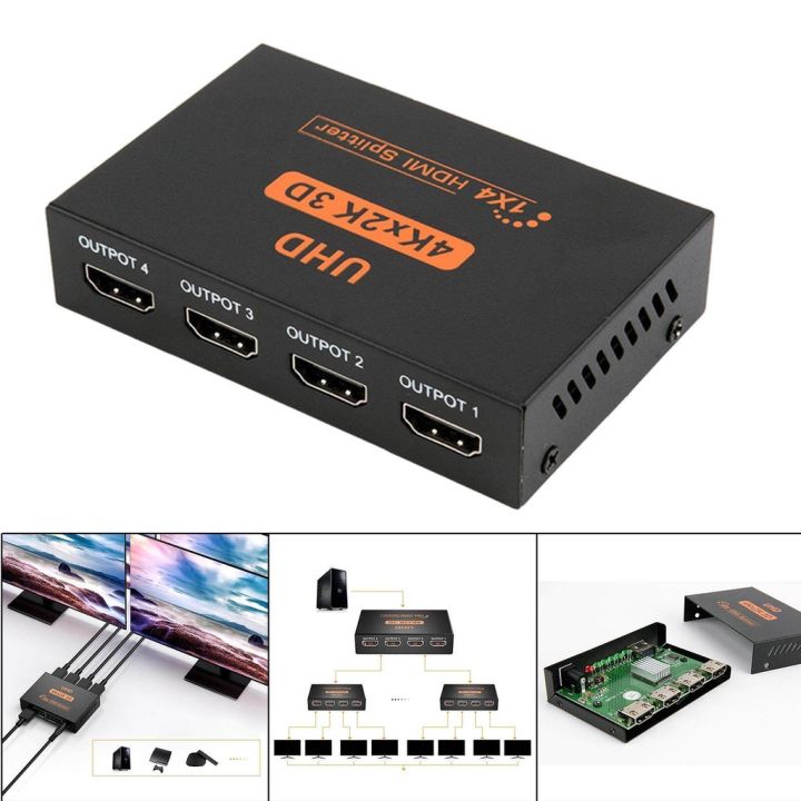 Full UHD HDMI Splitter Switcher 1080p 4Kx2K 3D 1 in 4 out Distributor ...