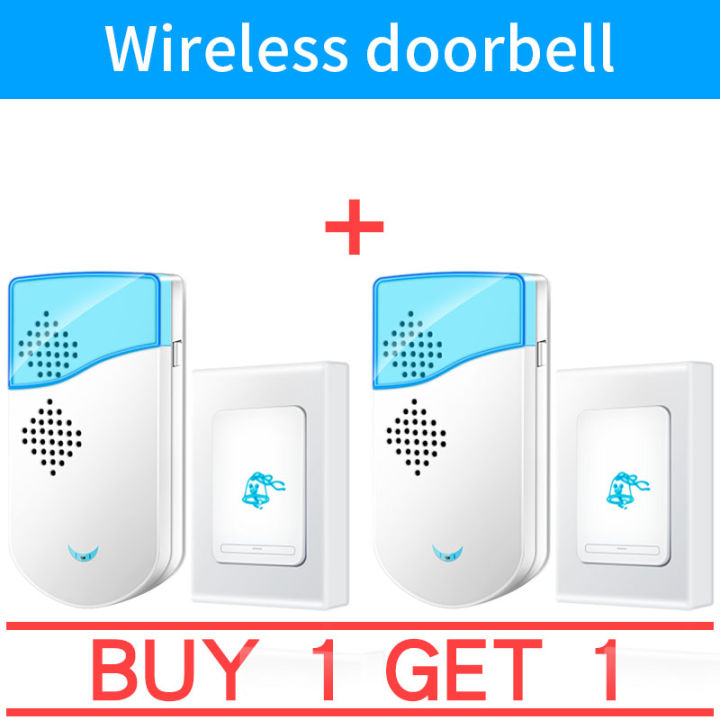 【BUY 1 GET 1】High Quality home DoorBell Waterproof 100m Remote Mini ...