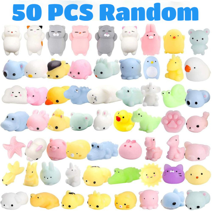 50-5PCS Kawaii Squishies Mochi Anima Squishy Toys For Kids Antistress ...