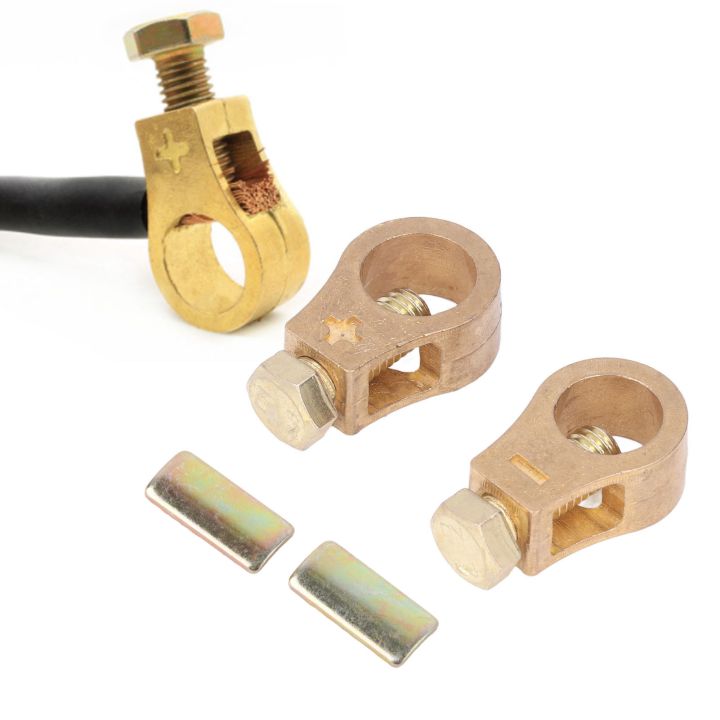2 Pack Universal Car Battery Terminal Clips Copper Connectors High ...