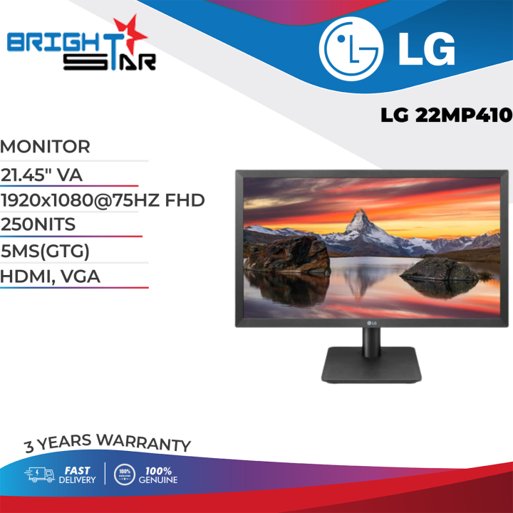 LG 22MP410 / 21.45" VA / 1920x1080@75HZ FHD / 250NITS / 5MS (GTG ...