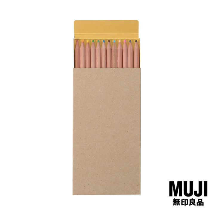 มูจิ ชุดดินสอสี 12 สี - MUJI Color Pencil 12 Colors | Lazada.co.th