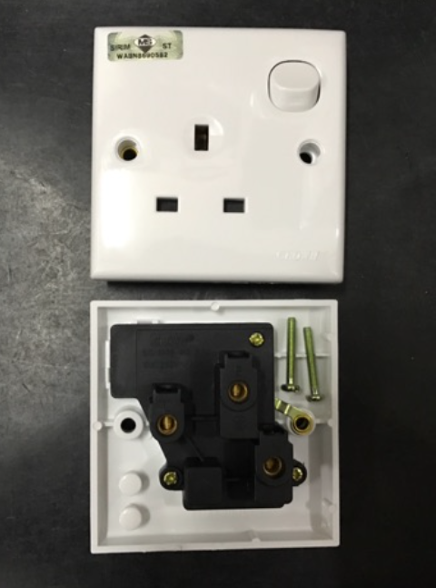 Crown 13A 250V AC Wall Flush Switched Socket Outlet Plug | Lazada