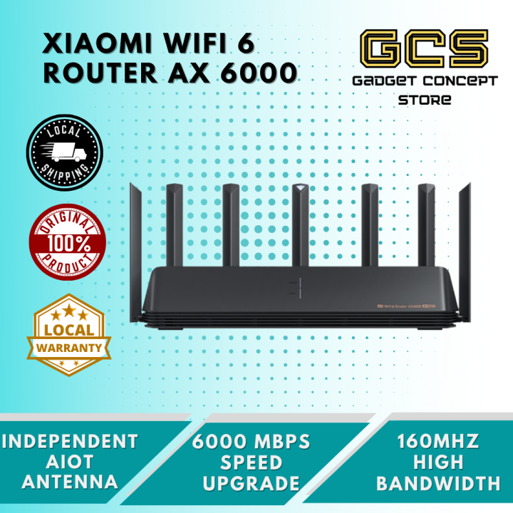 Mi WiFi 6 Router AX6000 Dual Band Gigabit WiFi 6 Router Wireless Mesh ...