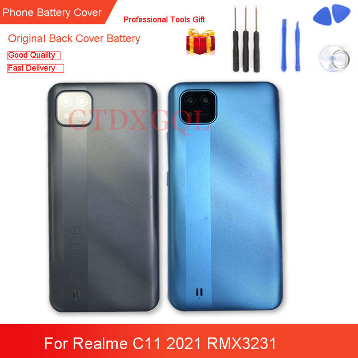 6.52 inches Original New For Realme C11 (2021) RMX3231 Back Cover Rear Door Housing Replacement ...