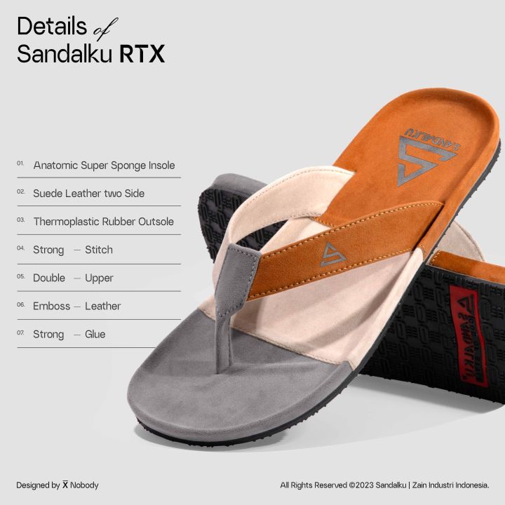 Sandal Pria Sandalku RTX Moca | Lazada Indonesia