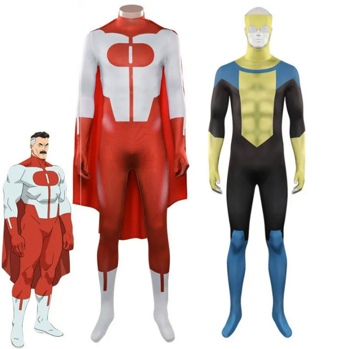Invincible Omni Man Mark Nolan Cosplay Costume Jumpsuit Cloak Outfits ...