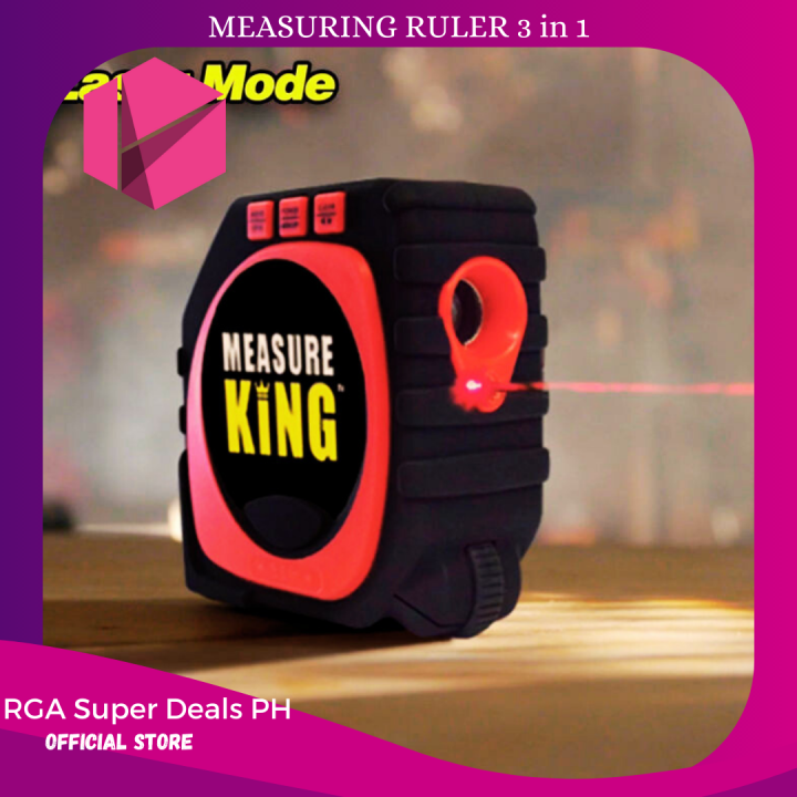 RGA MEASURING RULER LASER TAPE 3 in 1, a measuring ruler, a laser tape ...
