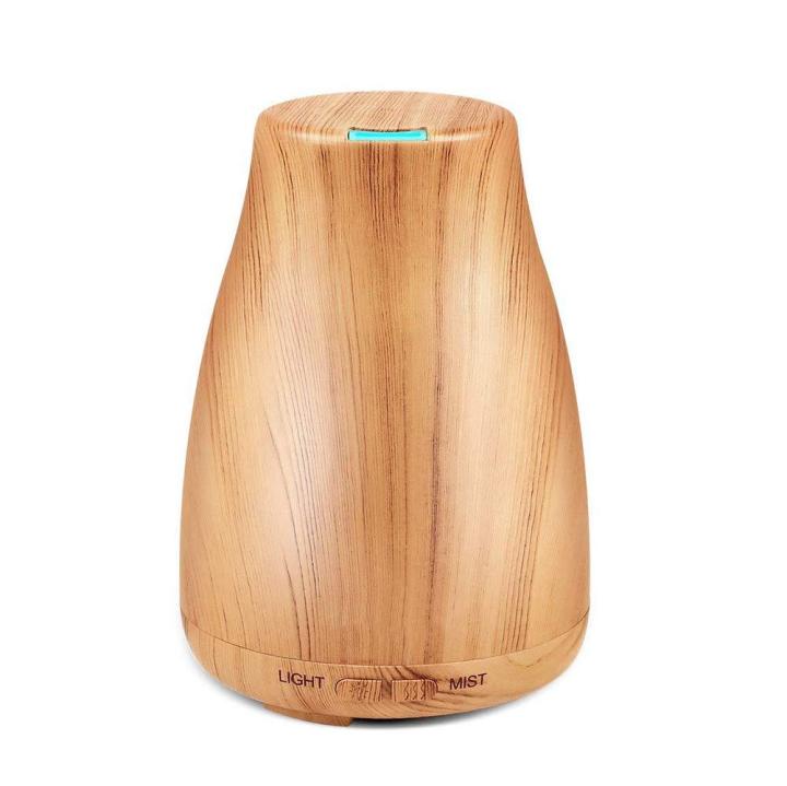Wood Grain Essential Oil Diffuser LED Light 120ML | Lazada Indonesia