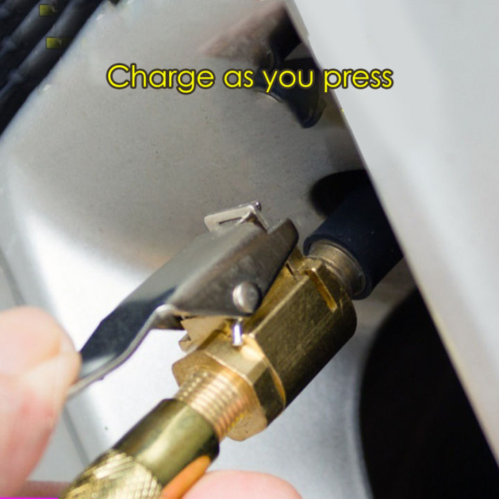 New Advanced Car Tire Air Chuck Inflator Pump Valve Connector Clip-On ...